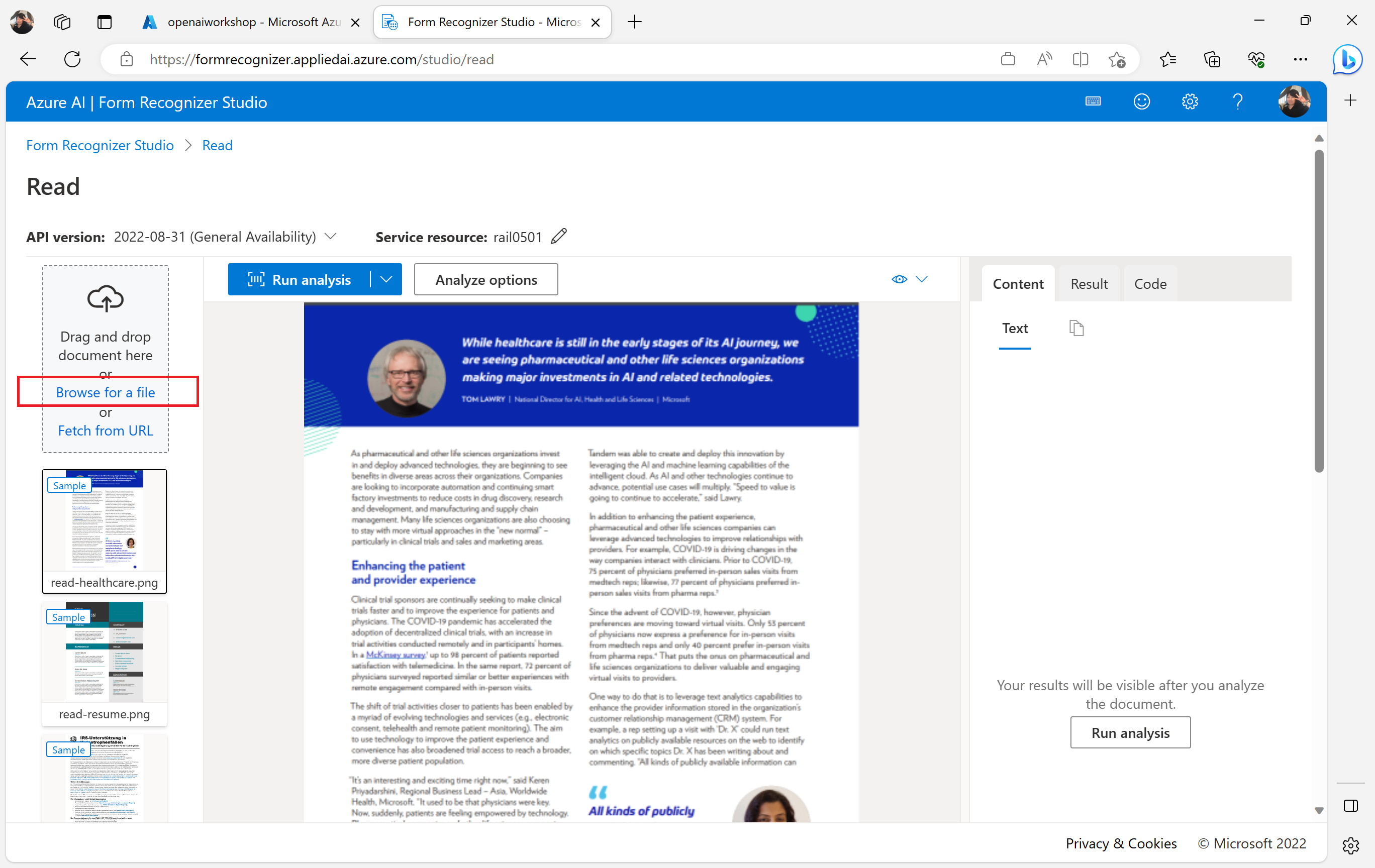 業務データを活用した生成AIチャットシステム ワークショップ